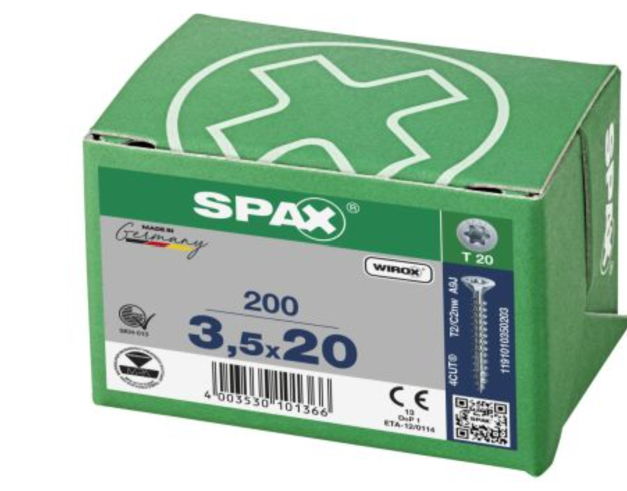 Spax para madera torx 3.5 x 20 mm T20 – HerramientaElectrica.Mx