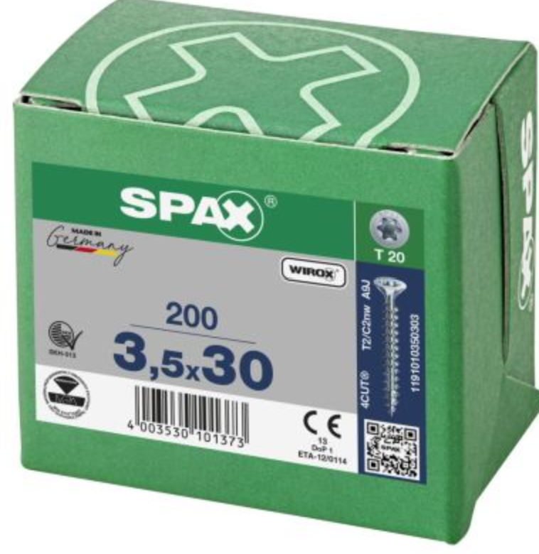 Spax para madera torx 3.5 x 30 mm T20 – HerramientaElectrica.Mx