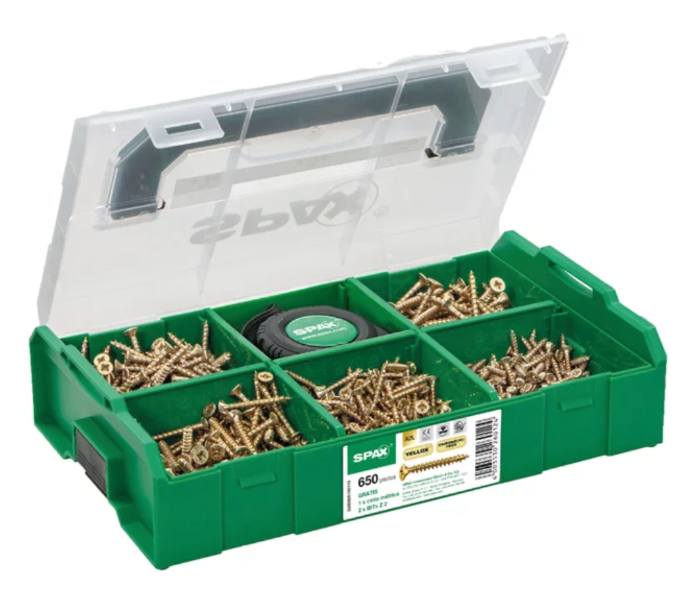 Kit básico SPAX 650 pzas – HerramientaElectrica.Mx