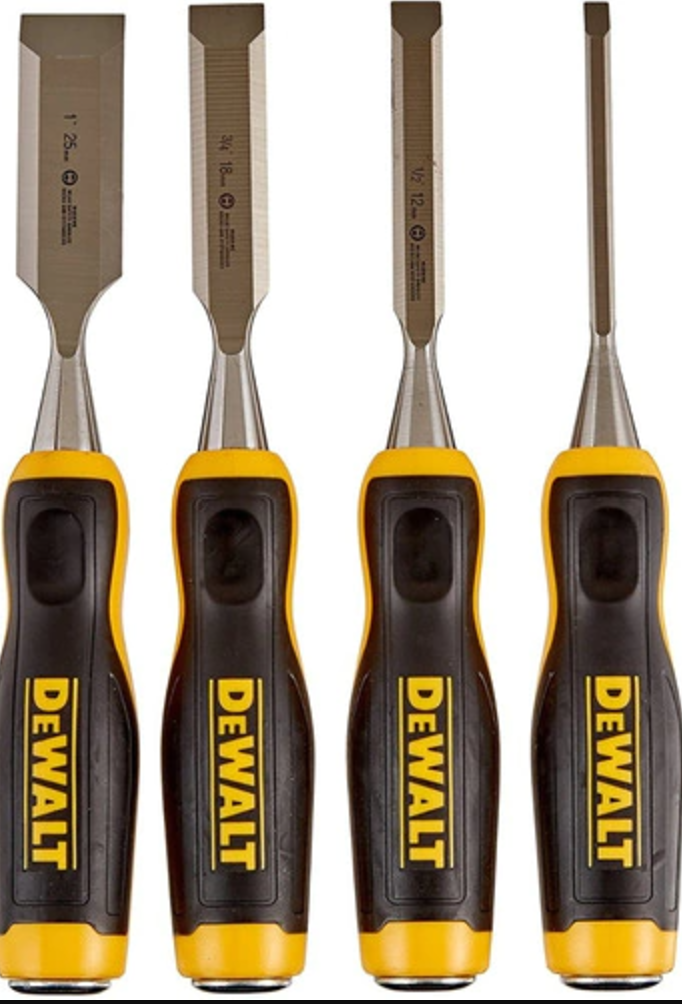 Juego de 4 Formones para Madera DeWalt DWHT16063 – HerramientaElectrica.Mx