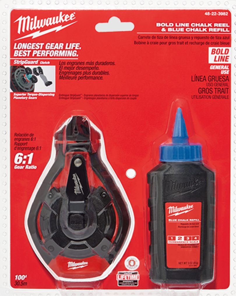 Tiralíneas 30.5m Milwaukee 48-22-3982 Con Tiza Azul 85g ...