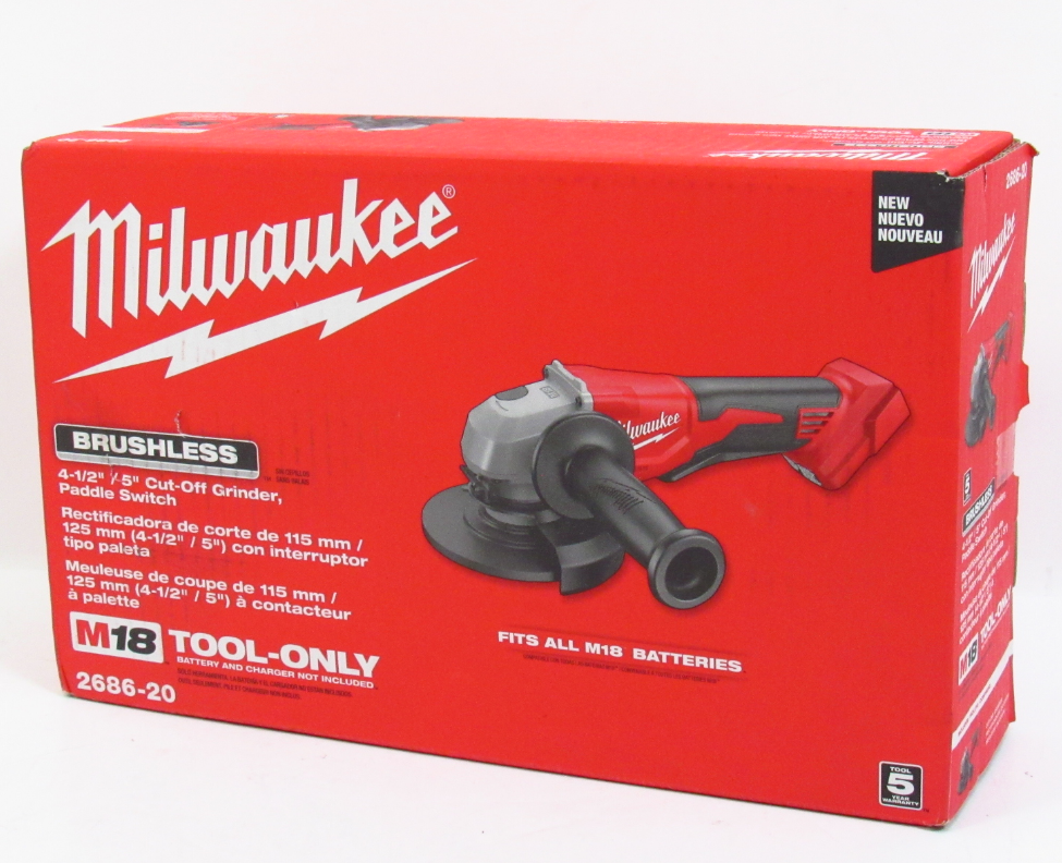 Esmeril MilwaukeeTool Brushless M18 Milwaukee 2686-20 4-1/2 c/Batería ...