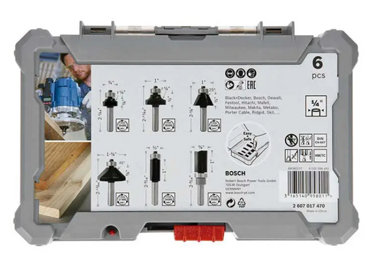 Set de Fresas para Router Bosch 2607017470 1/4 PULG 6PZS ...